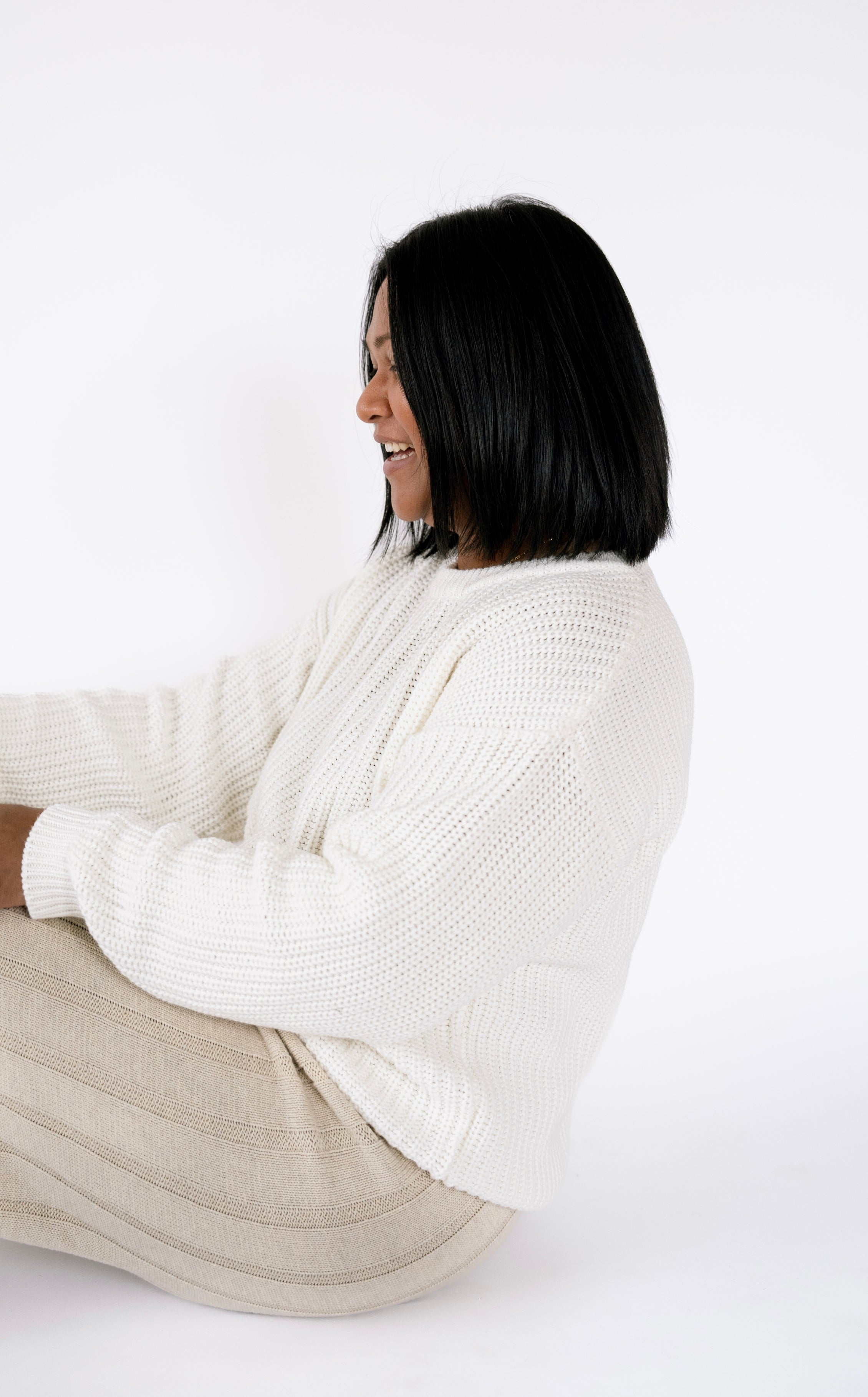 Women’s Powder Chunky Knit Sweater – Oat Co