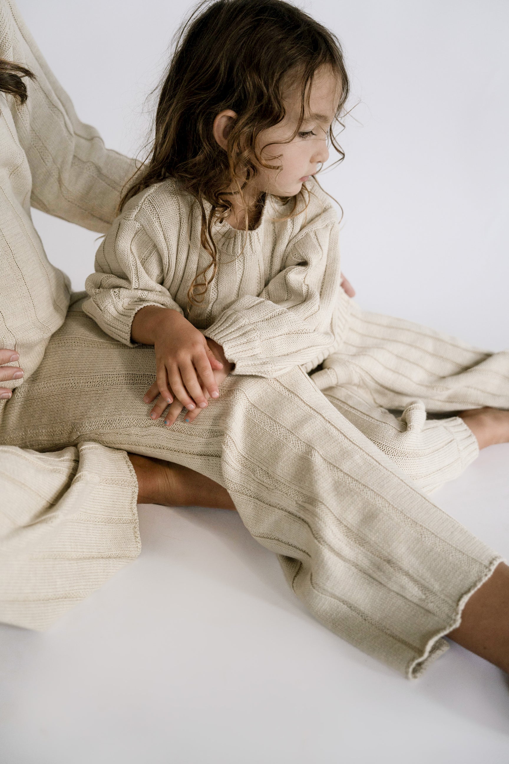 Children’s Wide Ribbed Knit Sweater ‘Biscotti’ – Oat Co