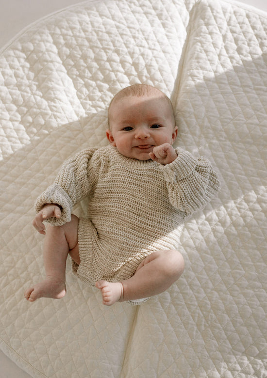 Chunky Knit Onesie ‘Oatmeal’ – Oat Co