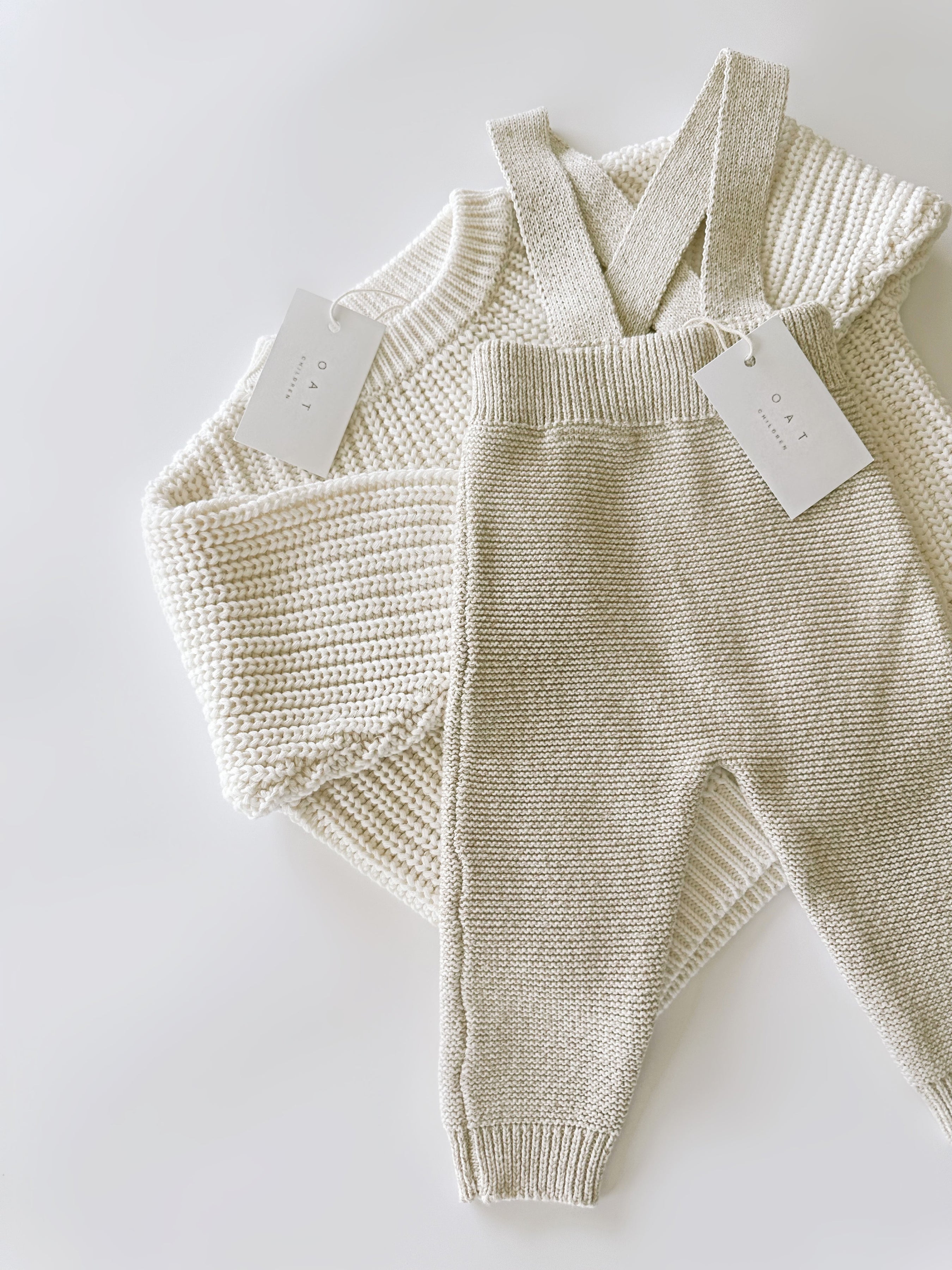 ‘Oatmeal Knit Suspenders’ – Oat Co