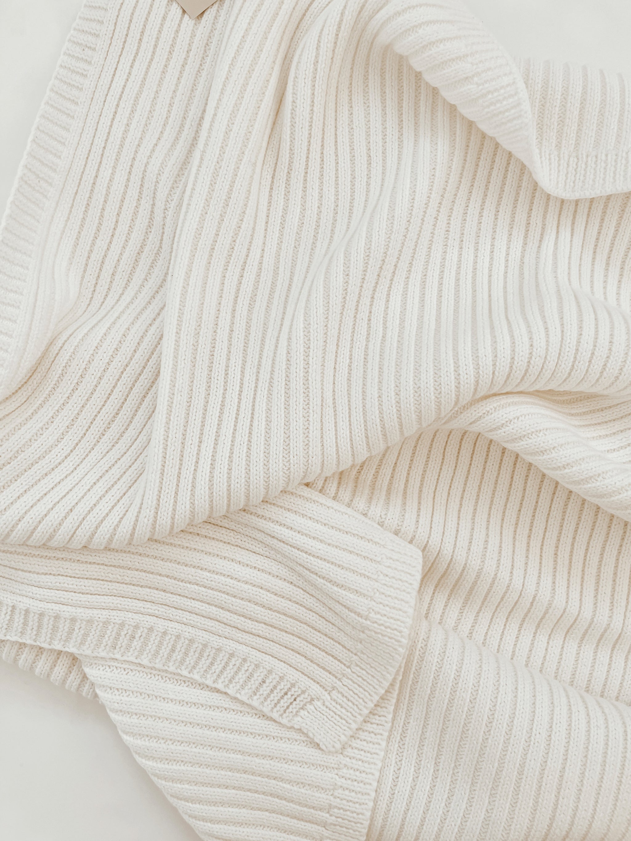 Powder Ribbed Knit Blanket – Oat Co