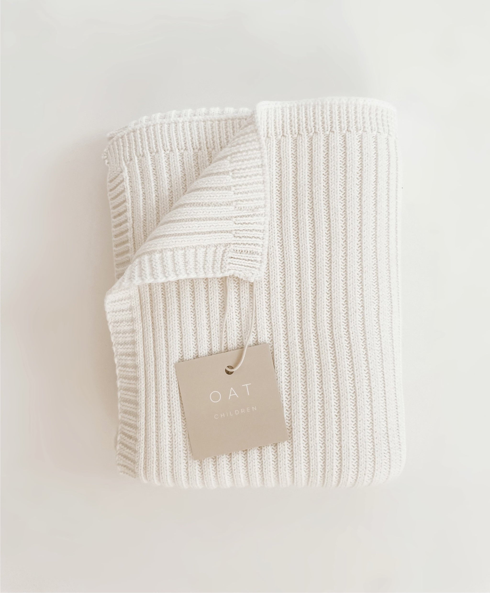 Powder Ribbed Knit Blanket – Oat Co