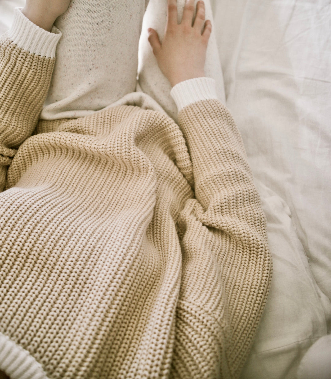 Women’s Two-Tone Chunky Knit Sweater – Oat Co